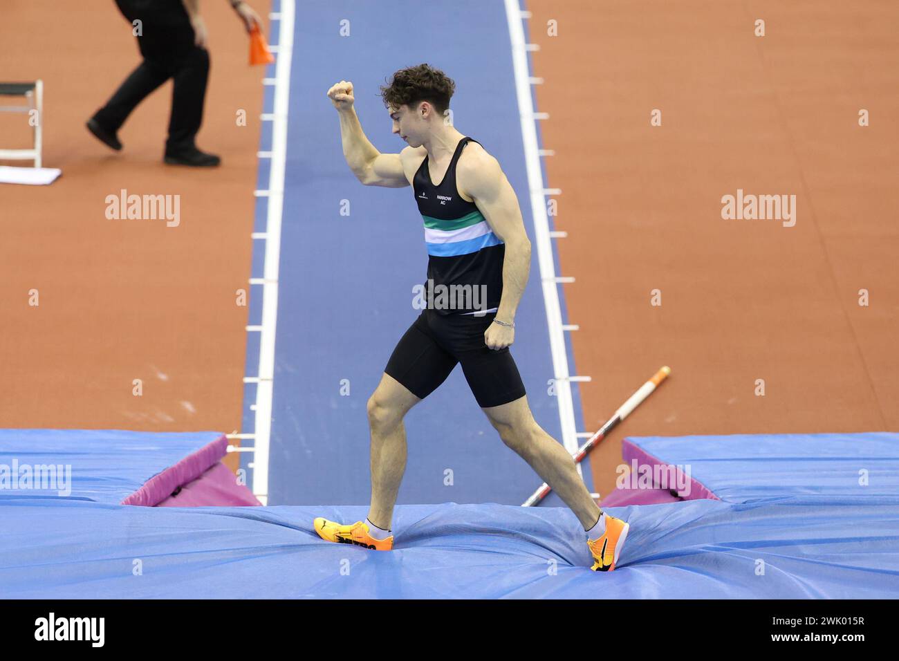 Owen Heard wins the Mens' Pole Vault during the UK Indoor Athletics ...