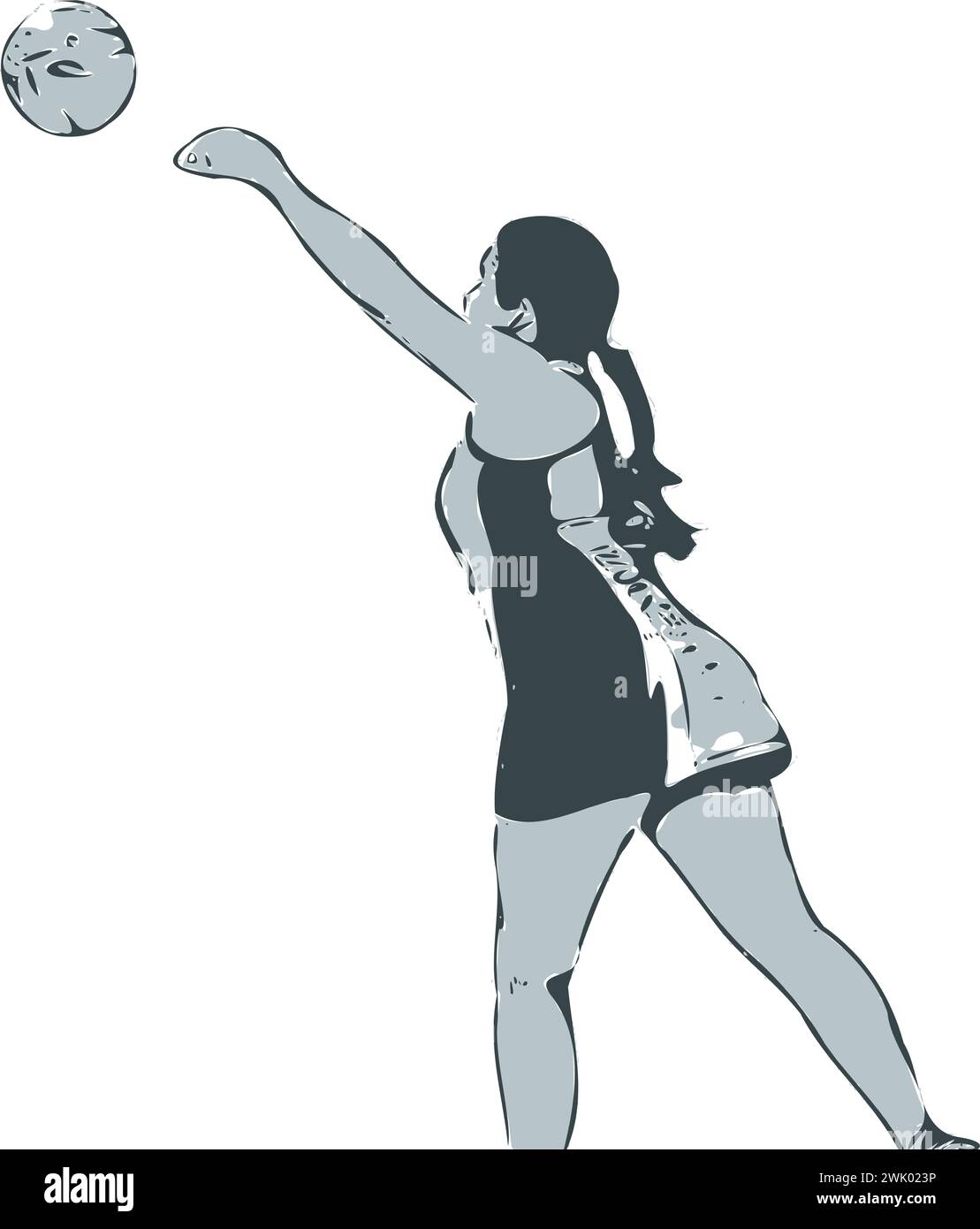 Discover captivating vector images capturing the essence of netball, a ...