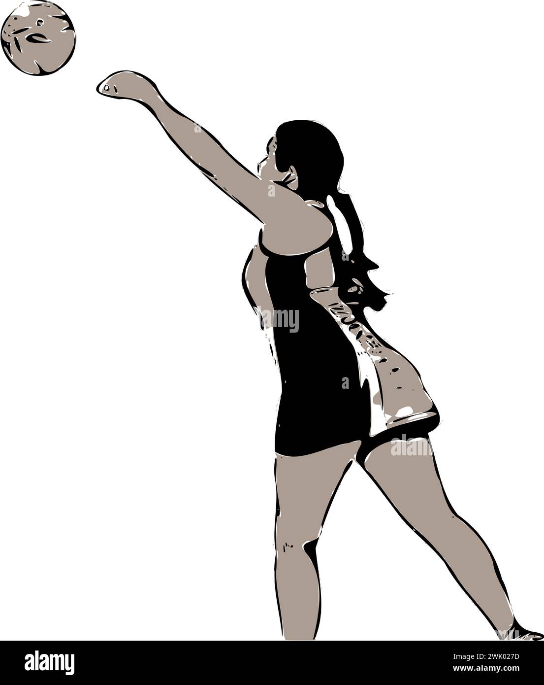 Discover captivating vector images capturing the essence of netball, a ...