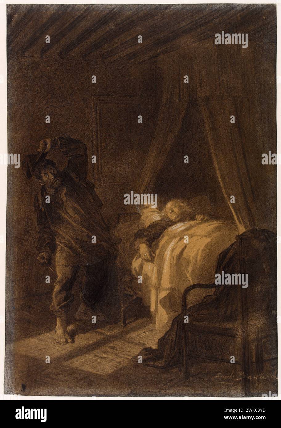 Emile-Antoine Bayard (1837-1891). The fall. Illustration for the Hugues ...