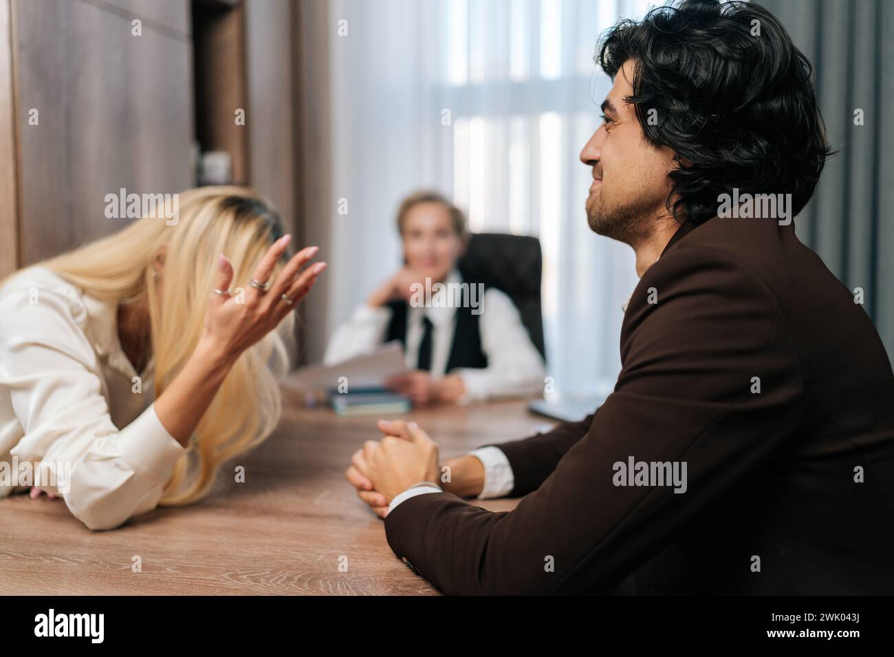 Family quarrel three people hi-res stock photography and images - Alamy