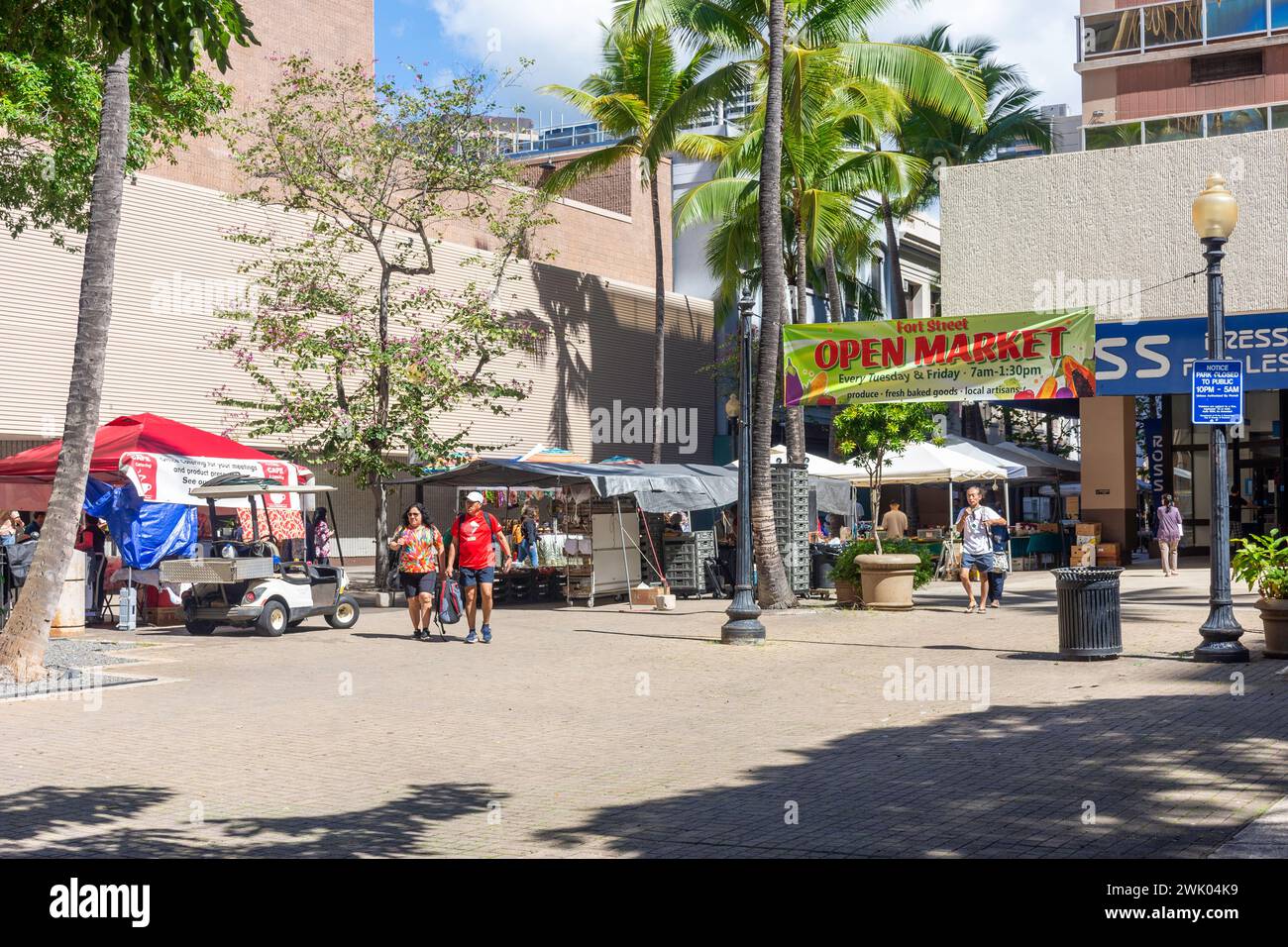 Fort Street Open Market, Fort Street, Honolulu, Oahu, Hawaii, United ...