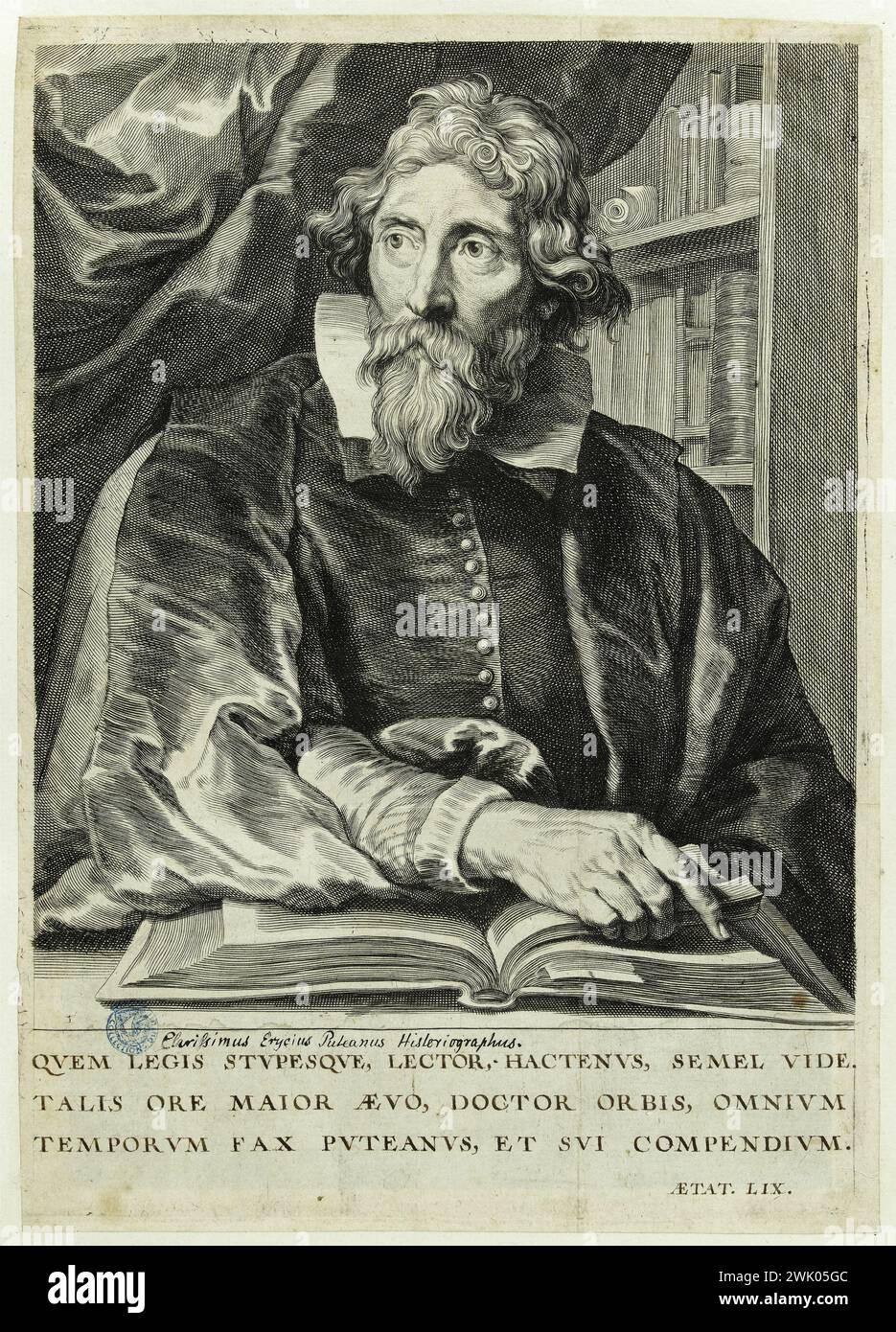 Antoine van Dyck (1599-1641). Puteanus (Hollstein 42). Eau-Forte Sur ...