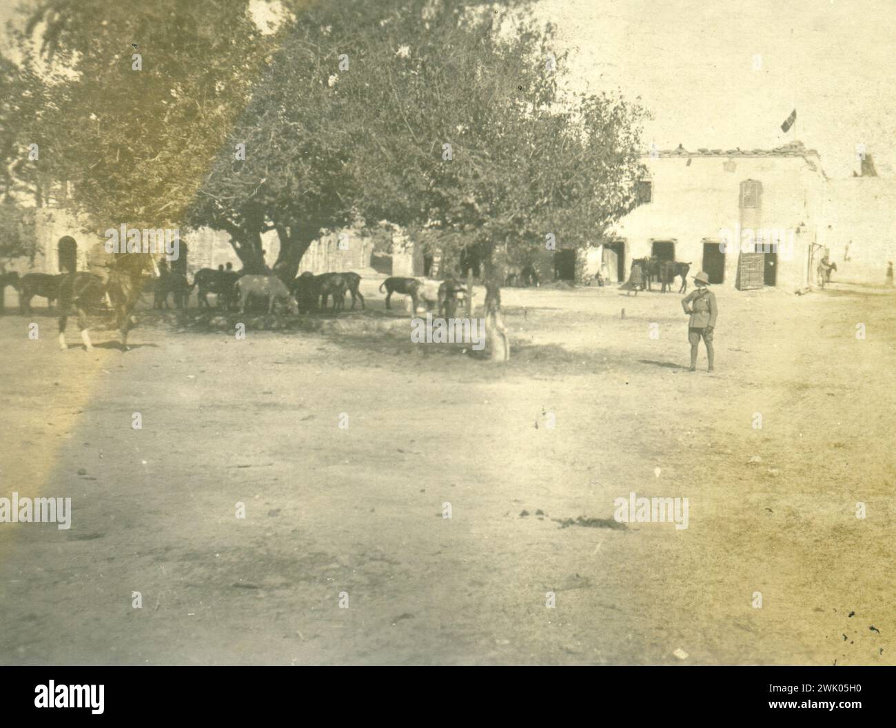 november 1912 - Italo-Turkish or Turco-Italian War - Square in Zanzur ...