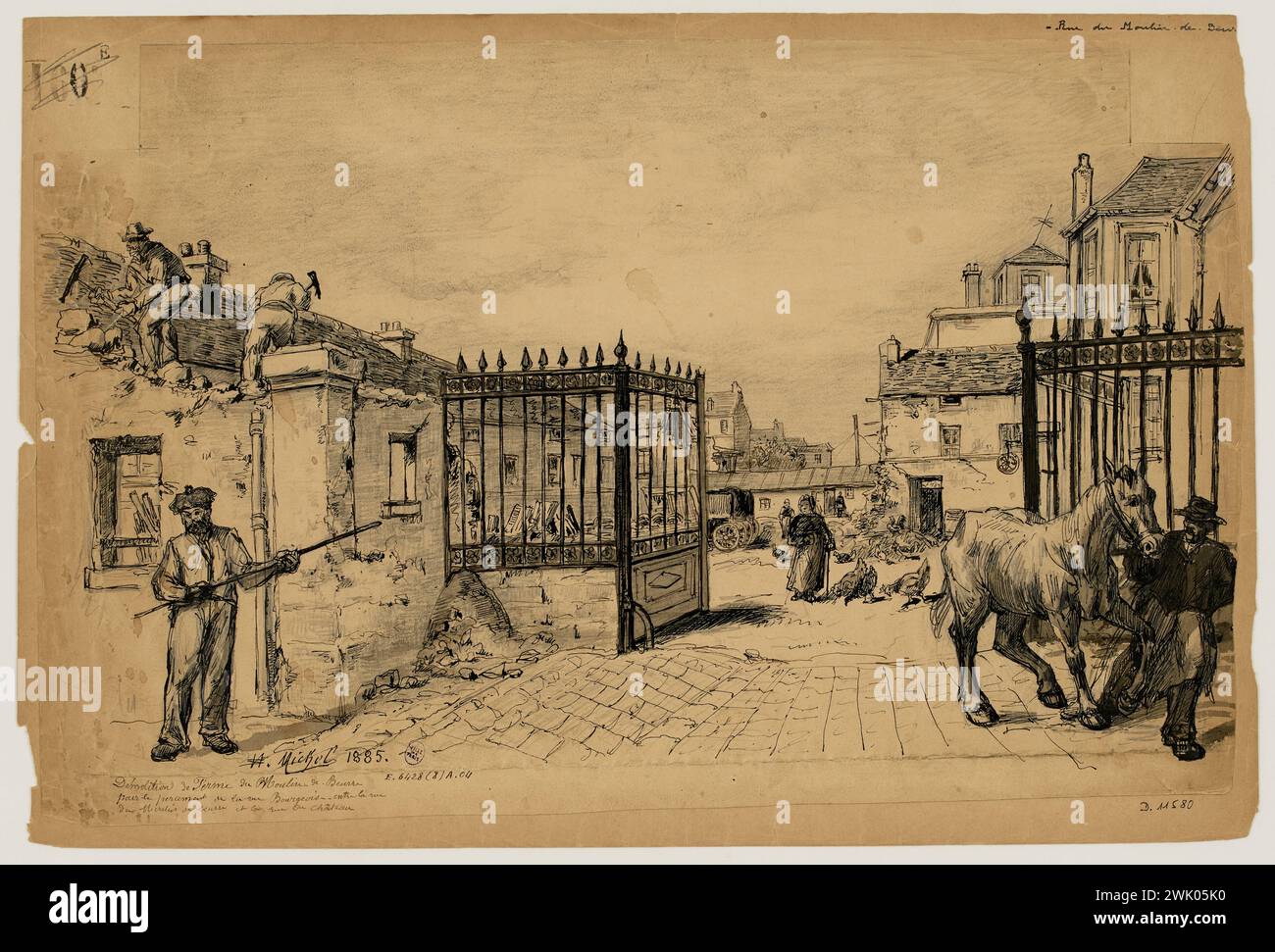 Michel, Henri-Napoléon, demolition of the Moulin de butter farm for the ...