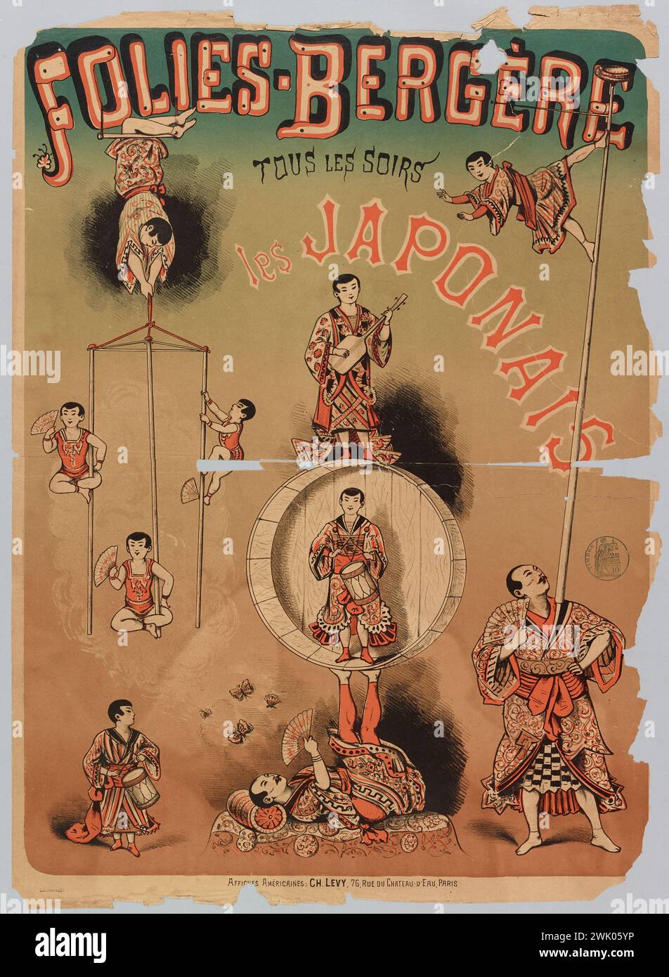 Anonymous, Folies-Bergere/ Every evening/ Japanese, 1882. Color ...