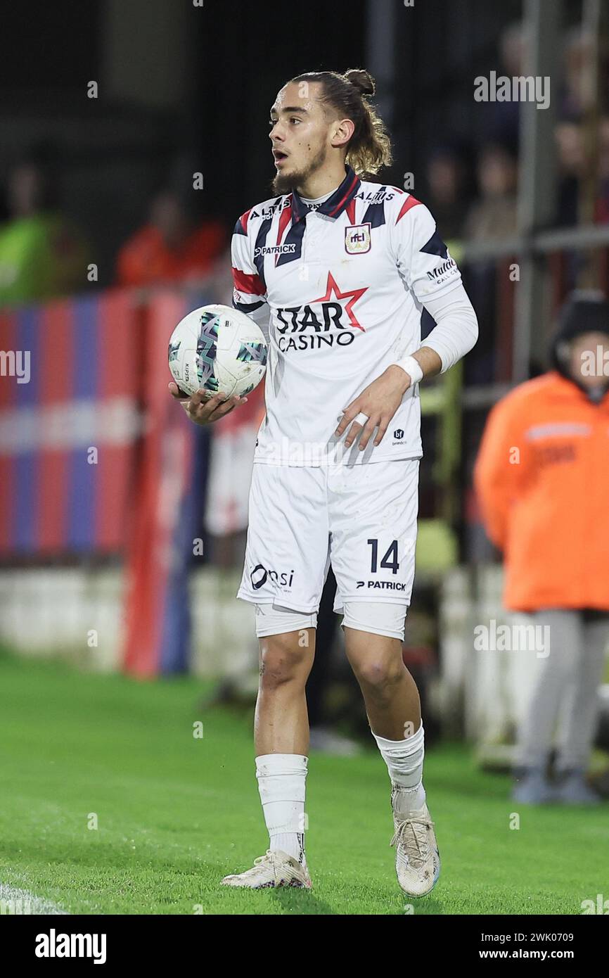 Seraing, Belgium. 17th Feb, 2024. Liege's Lucca Lucker pictured during ...