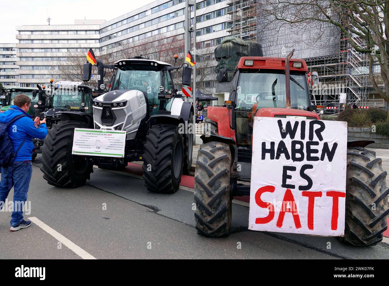 Bauernprotest 17.02.2024, Chemnitz, Politik, Bauernprotest Für den ...