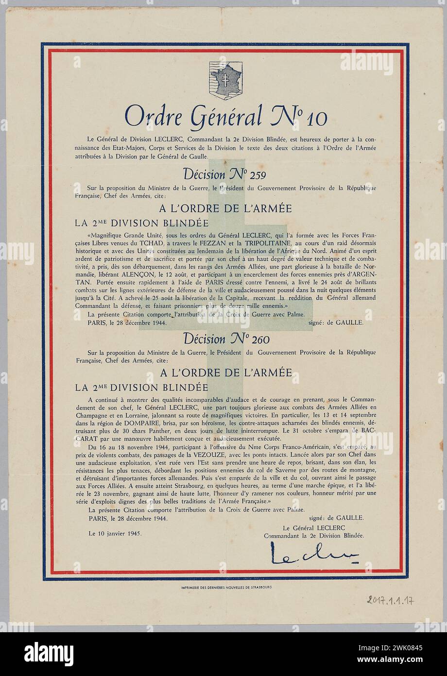 Printing of the latest news from Strasbourg (n. - d.), General order n ...