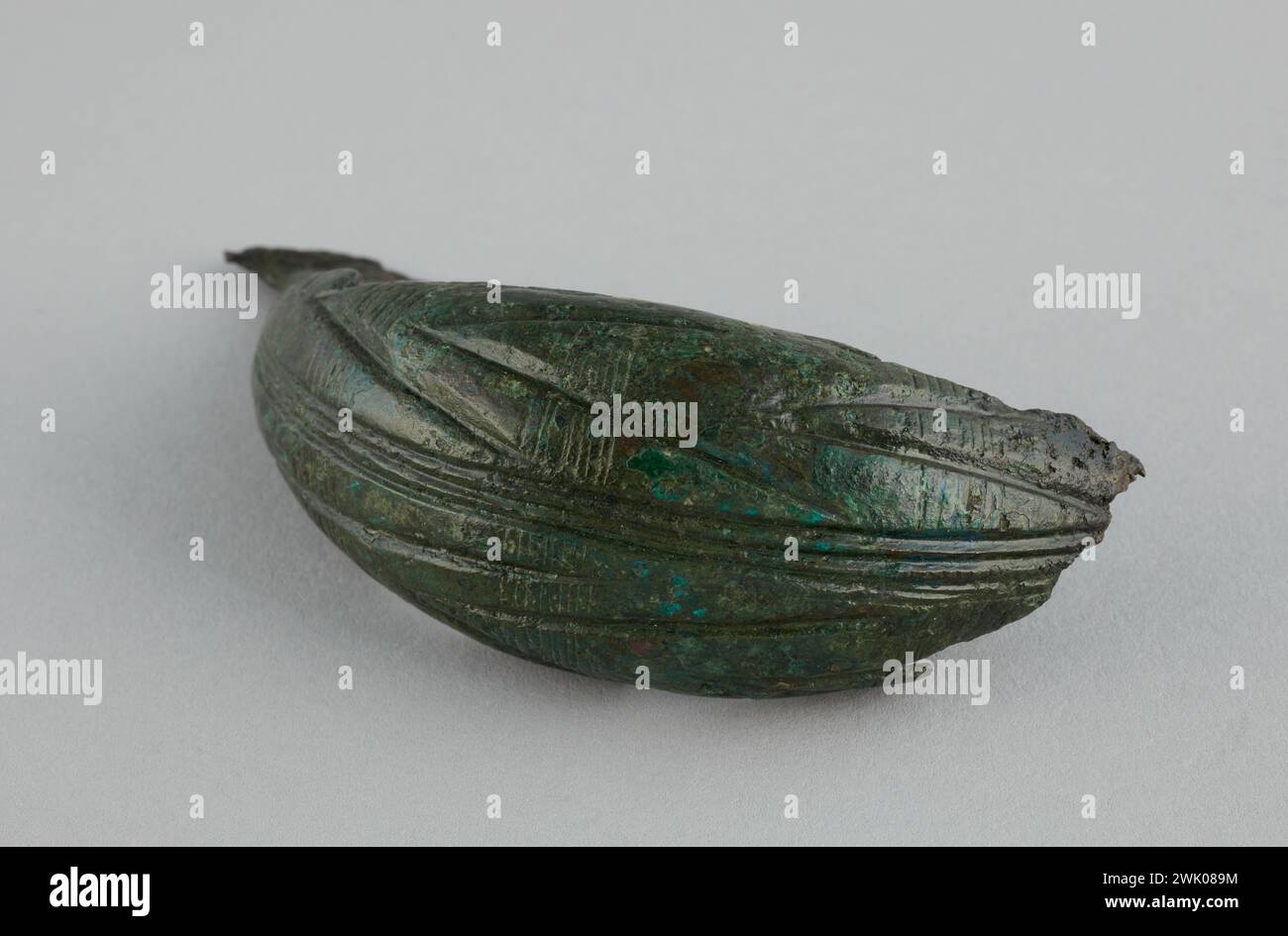 Naviform fibula representing a sheet (attributed title). Bronze ...