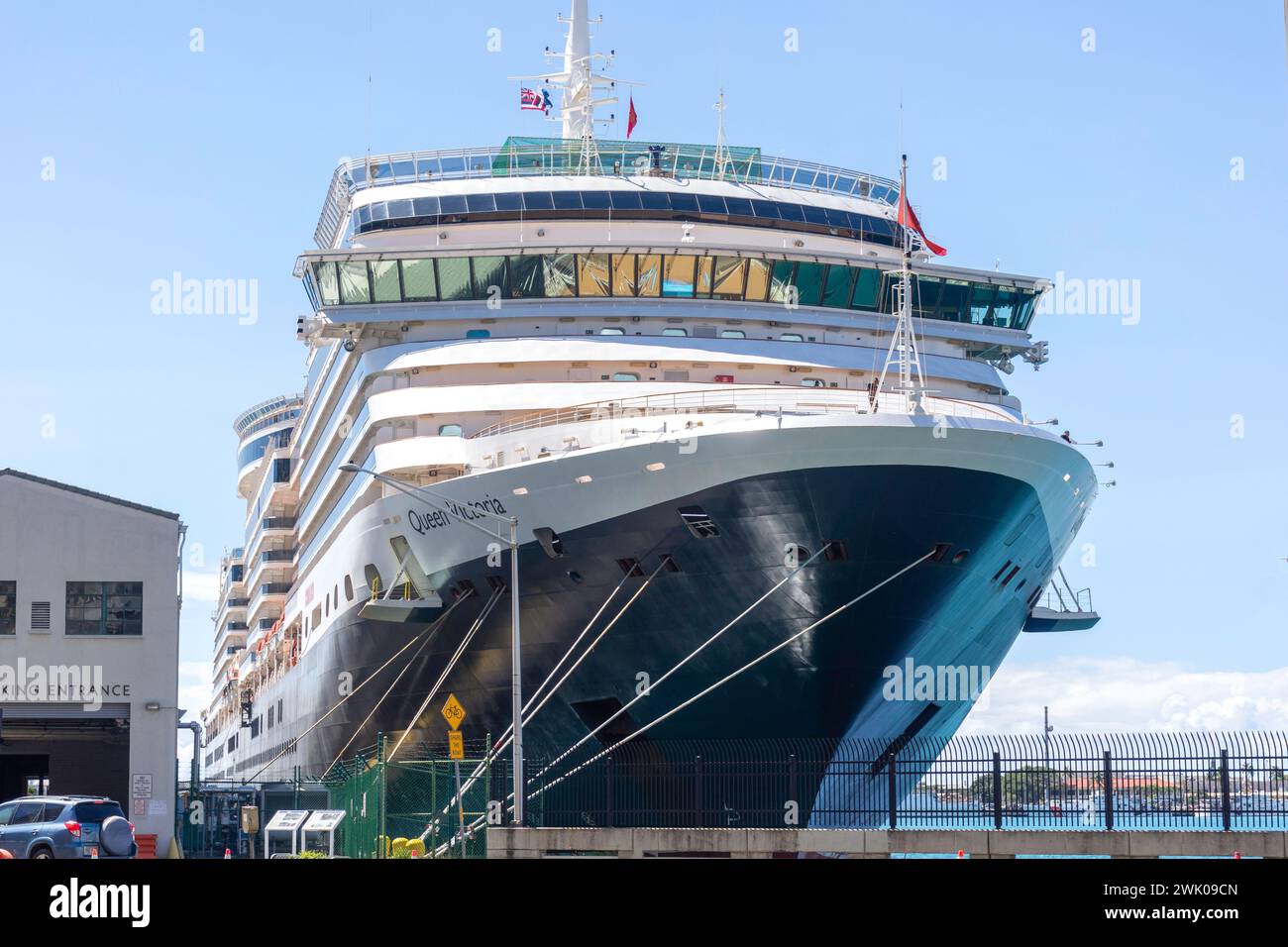 Cunard Queen Victoria cruise ship berthed at Pier 11 Terminal ...