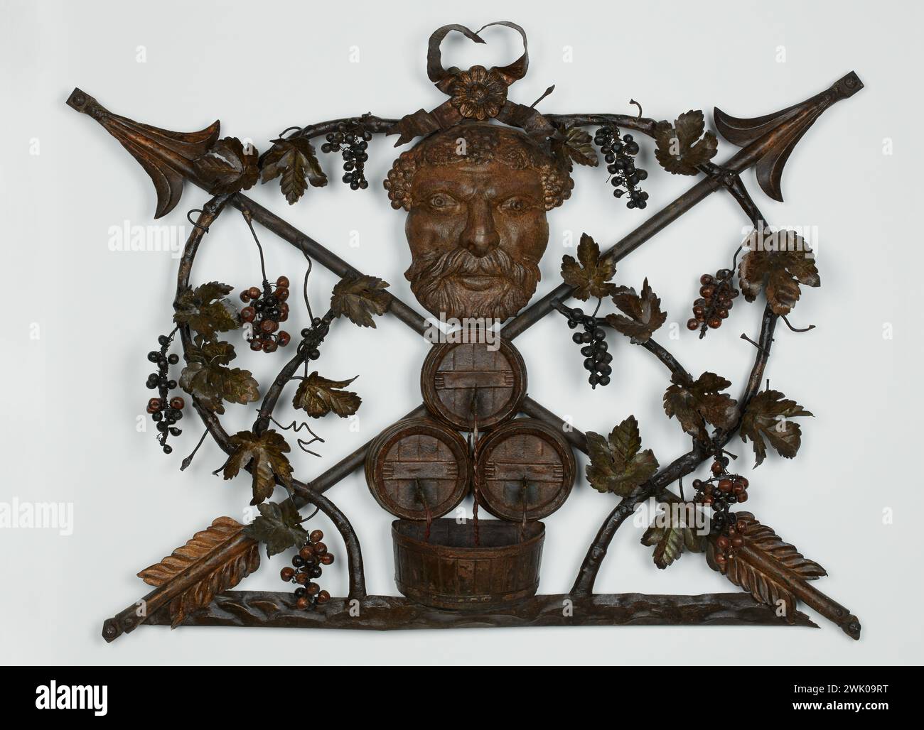 Anonymous, at the Bacchus fountain. Wine merchant brand. Paris (dummy ...