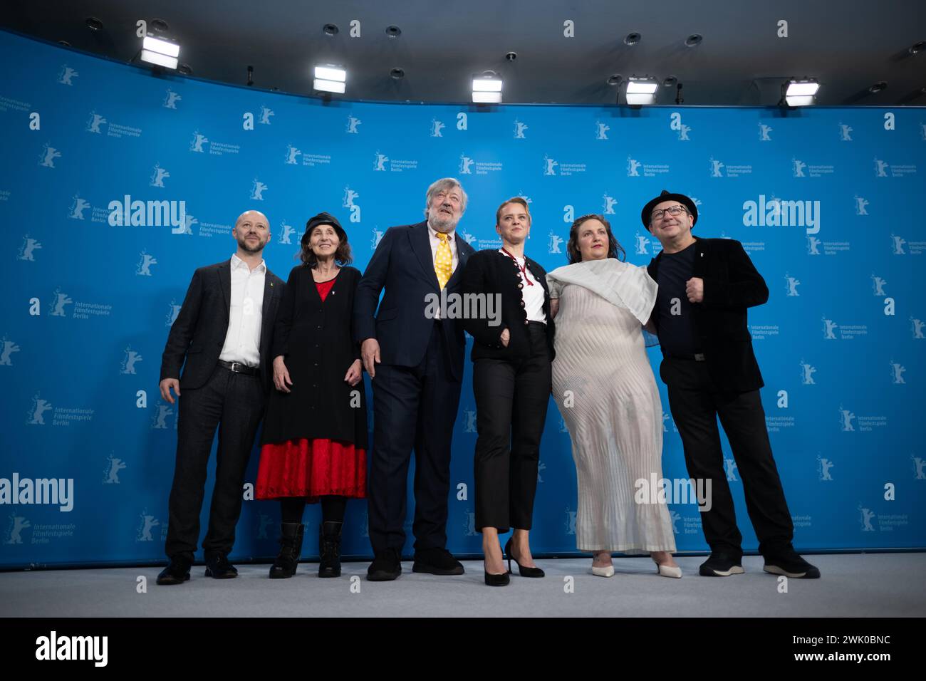 Berlin, Germany. 17th Feb, 2024. Fabian Gasmia (l-r), producer, Lily ...