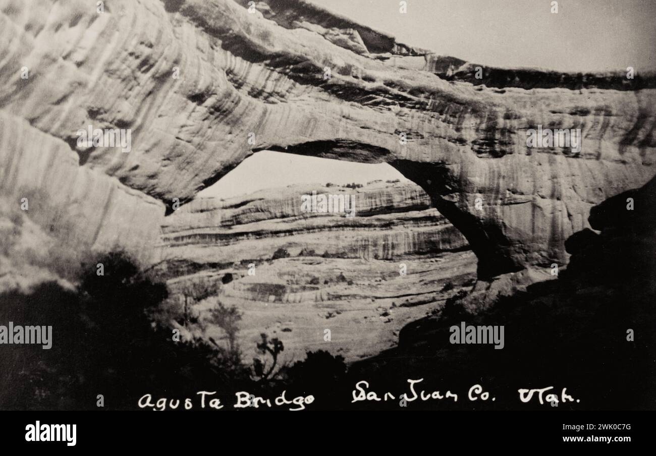 Augusta Bridge, (now called 'Sipapu Bridge') San Juan County Utah, old ...