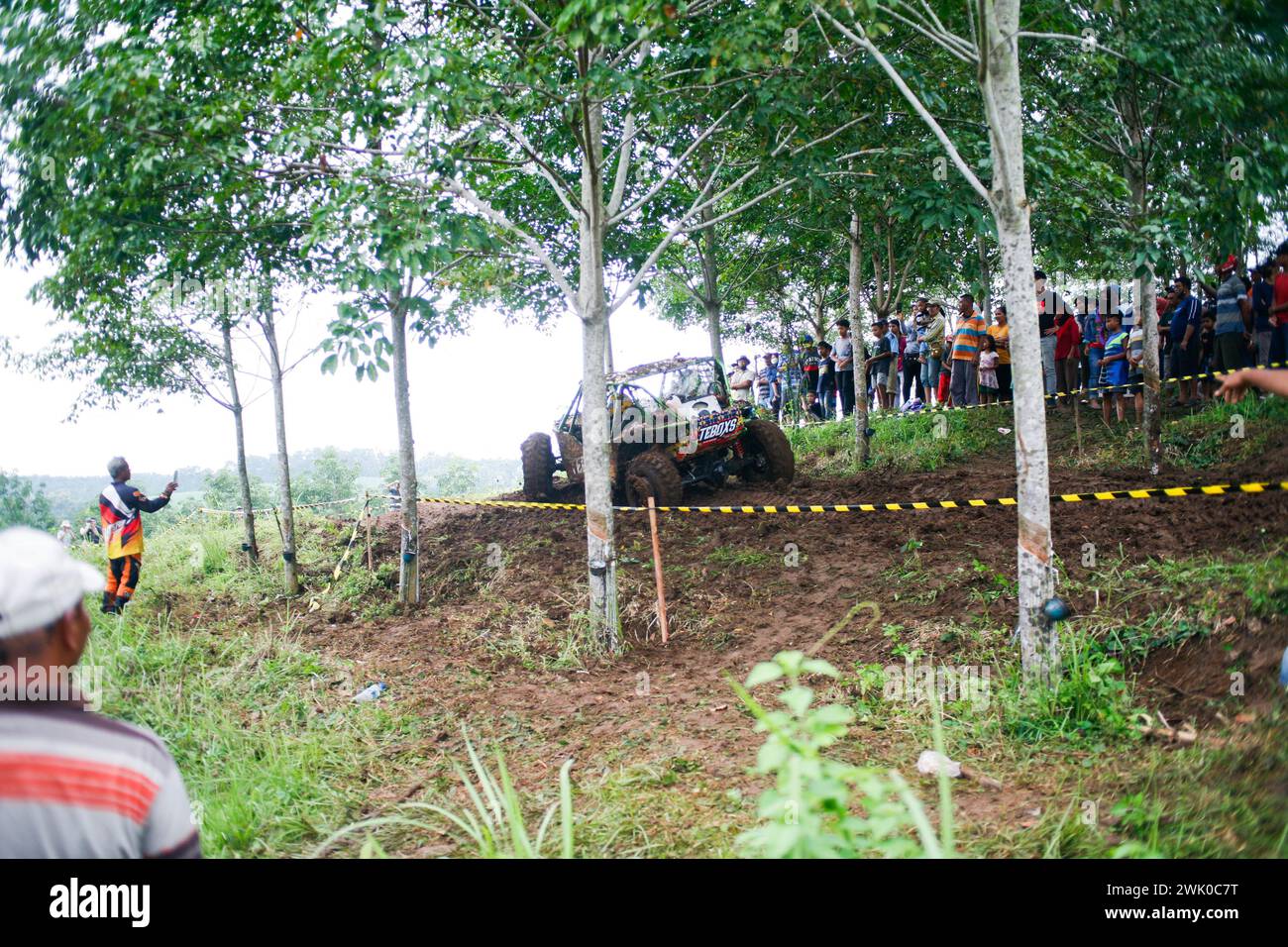 Off road car on a muddy track during the IOF(Indonesia Off-Road ...