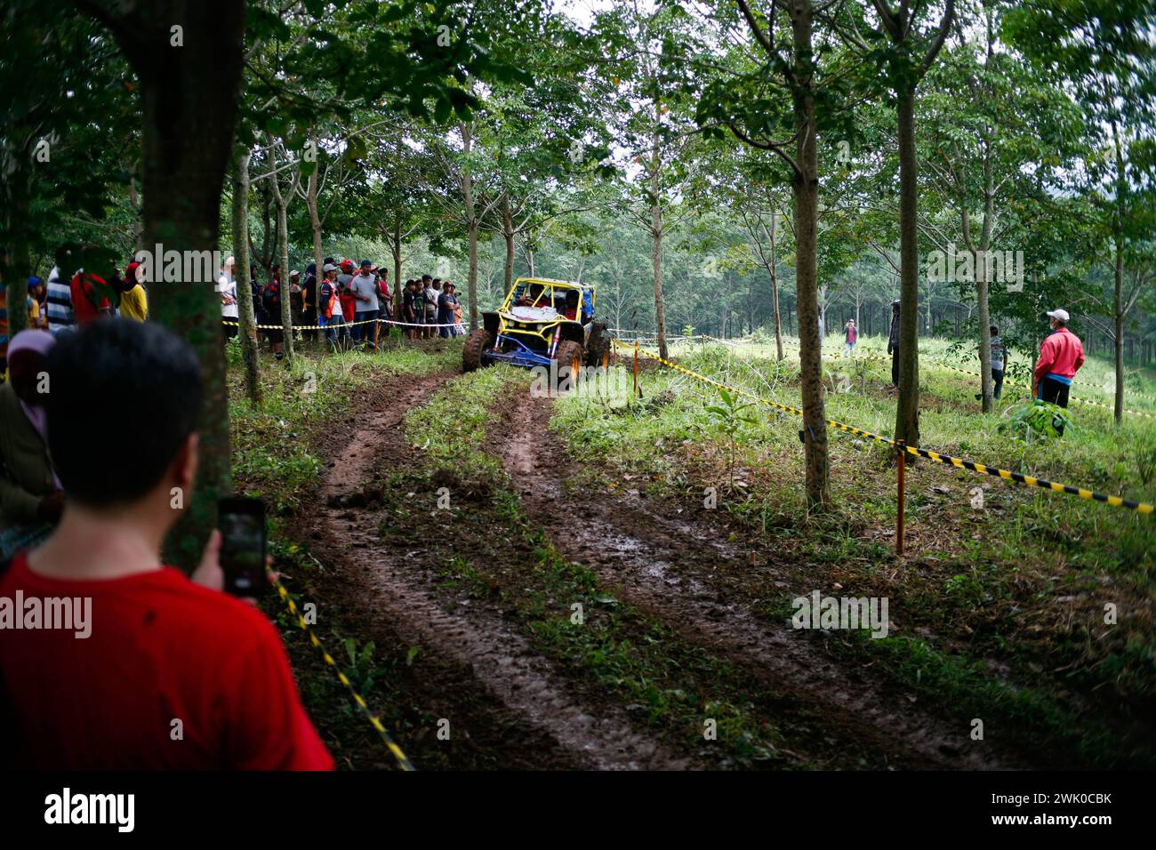 Off road car on a muddy track during the IOF(Indonesia Off-Road ...
