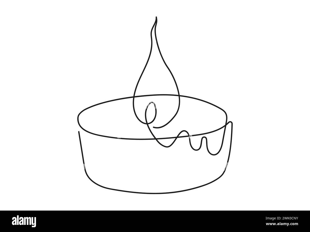 Tea light candle with flame. Burning decorative aroma candle ...