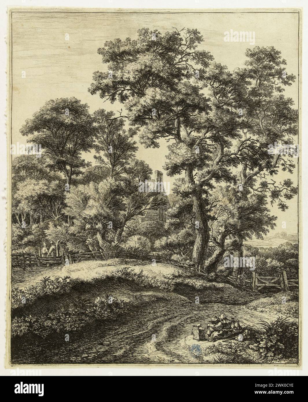 Anthonie Waterloo (1609-1690). The mother and her three children ...