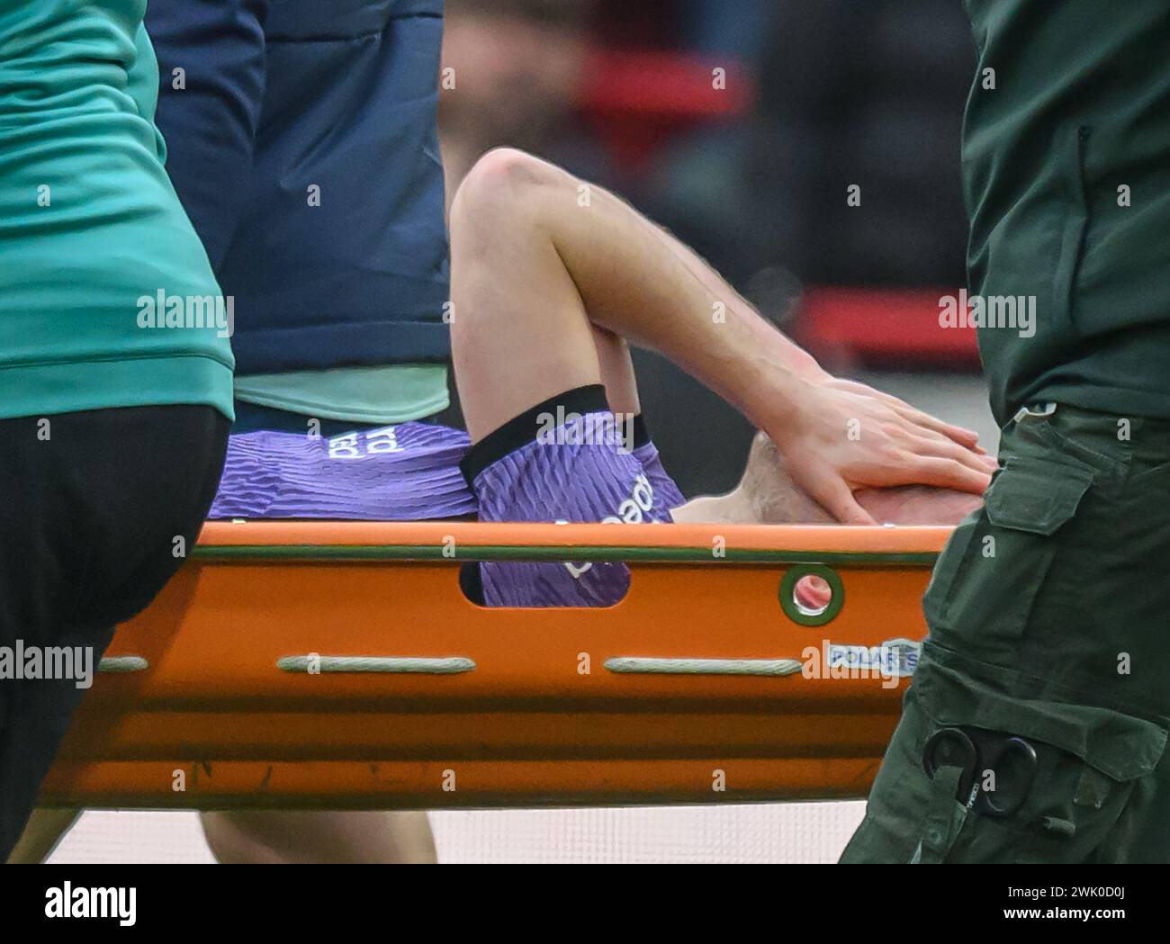 Injured stretchered football hi-res stock photography and images - Alamy