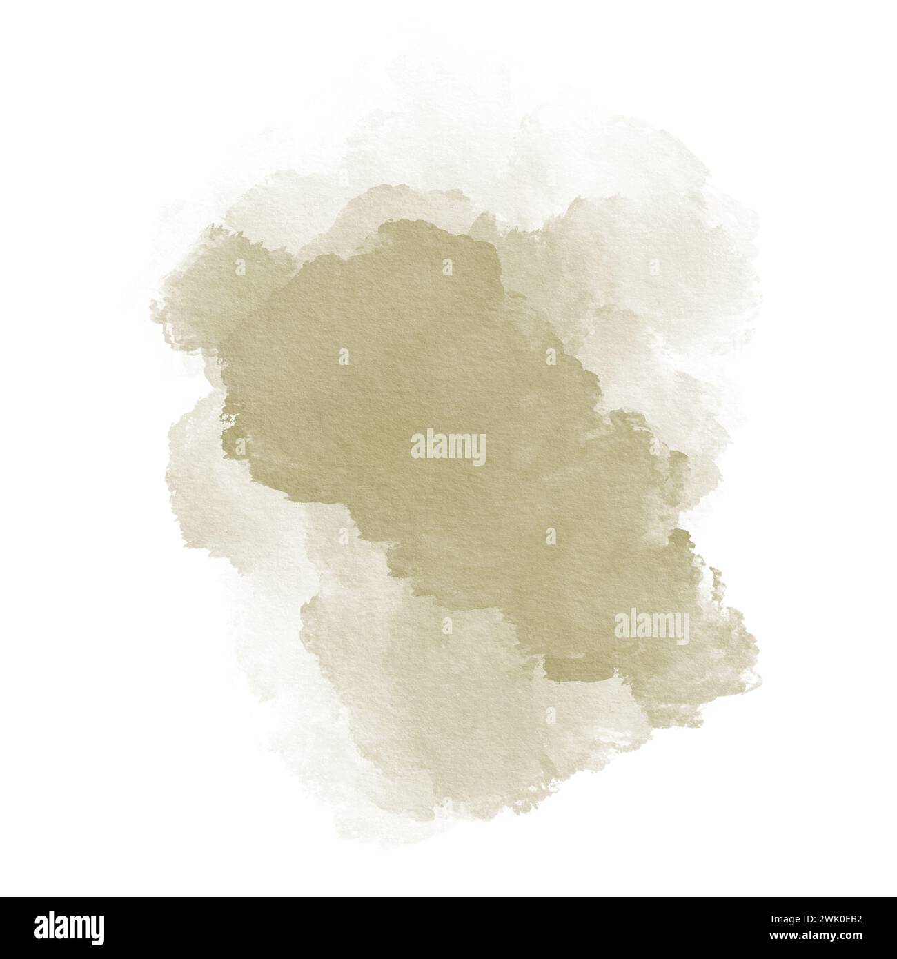 Abstract watercolor sand color spot on white background for postcards ...