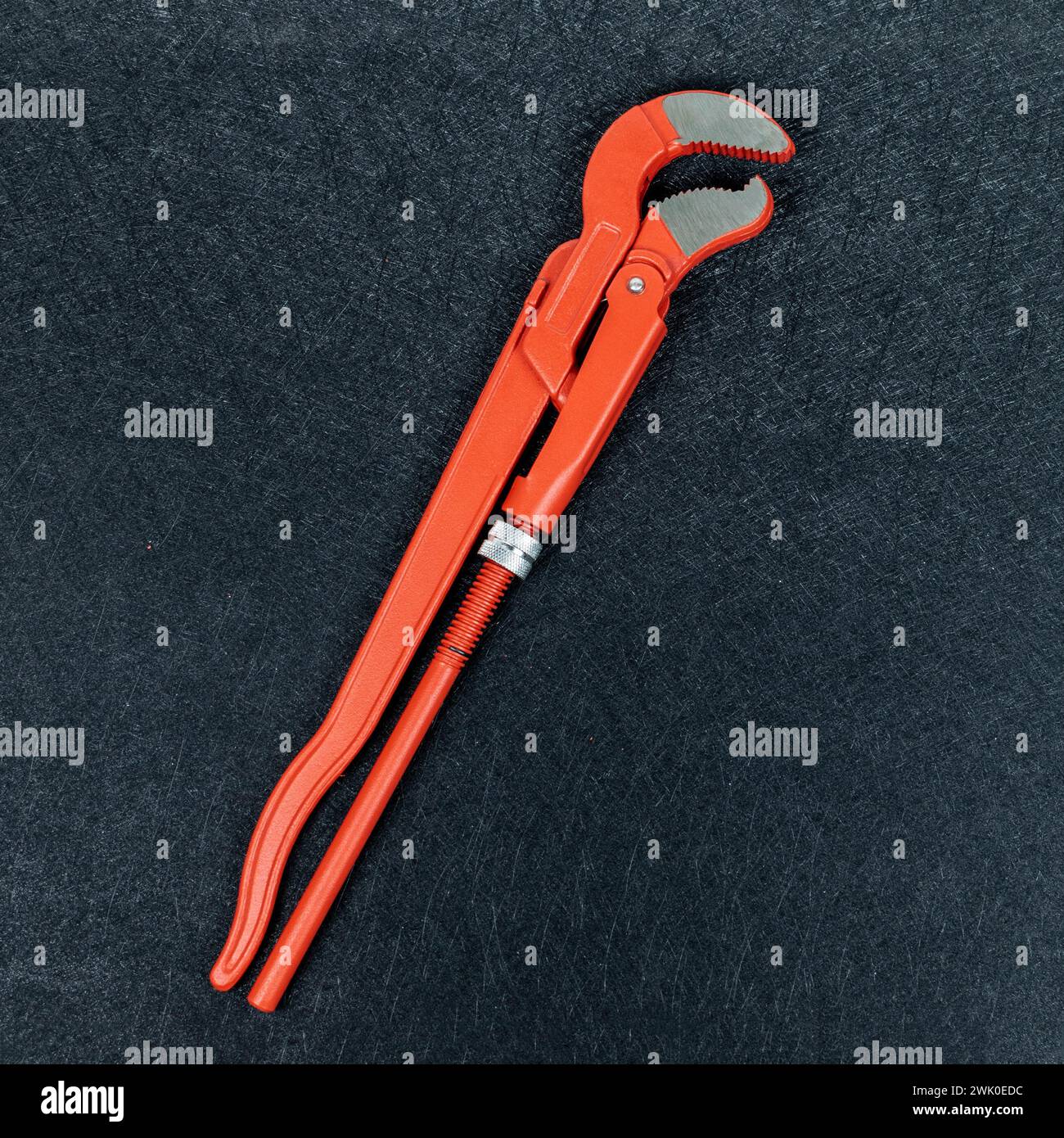 Pipe wrench on black background. Pipe wrench on black background. Nice ...