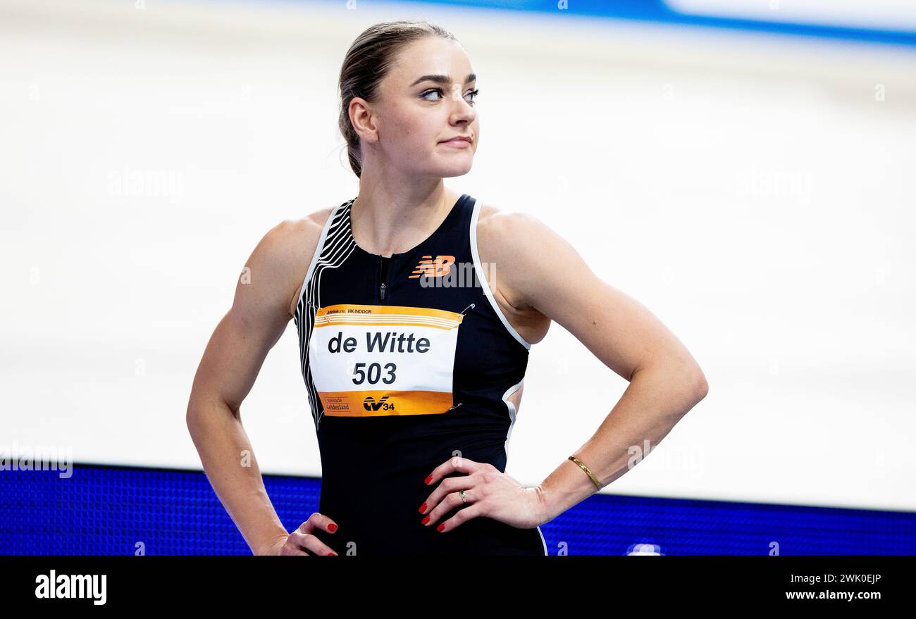 APELDOORN - Lisanne de Witte in action during the 400 meter series ...