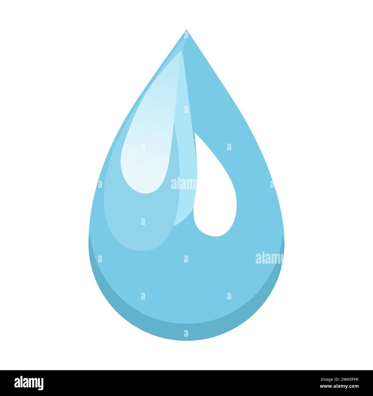Cute vector isolated weather app icon with blue raindrop. Interface ...