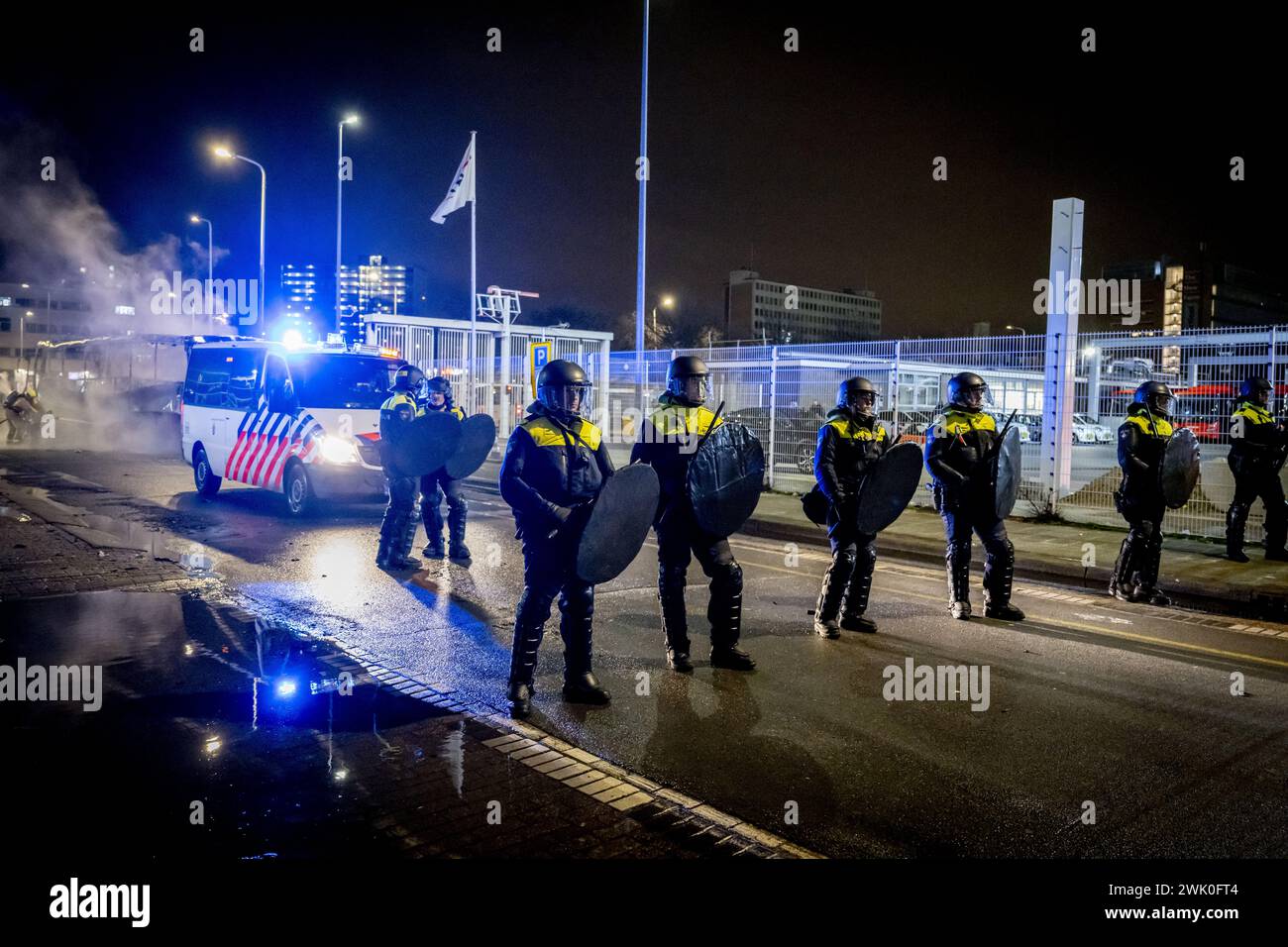 THE HAGUE - The police take action during a confrontation between two ...
