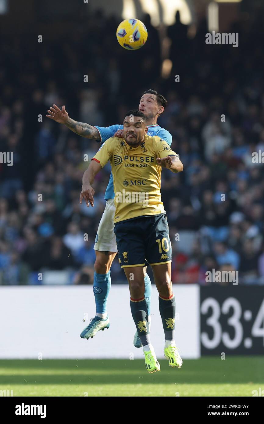 SSC Napoli’s Italian midfielder Pasquale Mazzocchi challenges for the ...