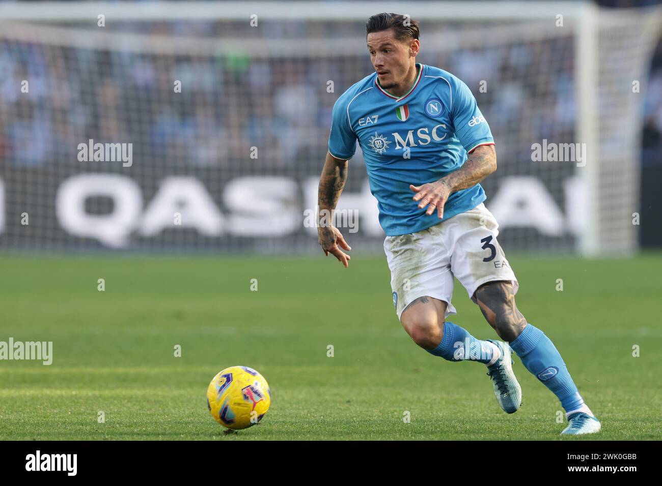 SSC Napoli’s Italian midfielder Pasquale Mazzocchi controls the ball ...