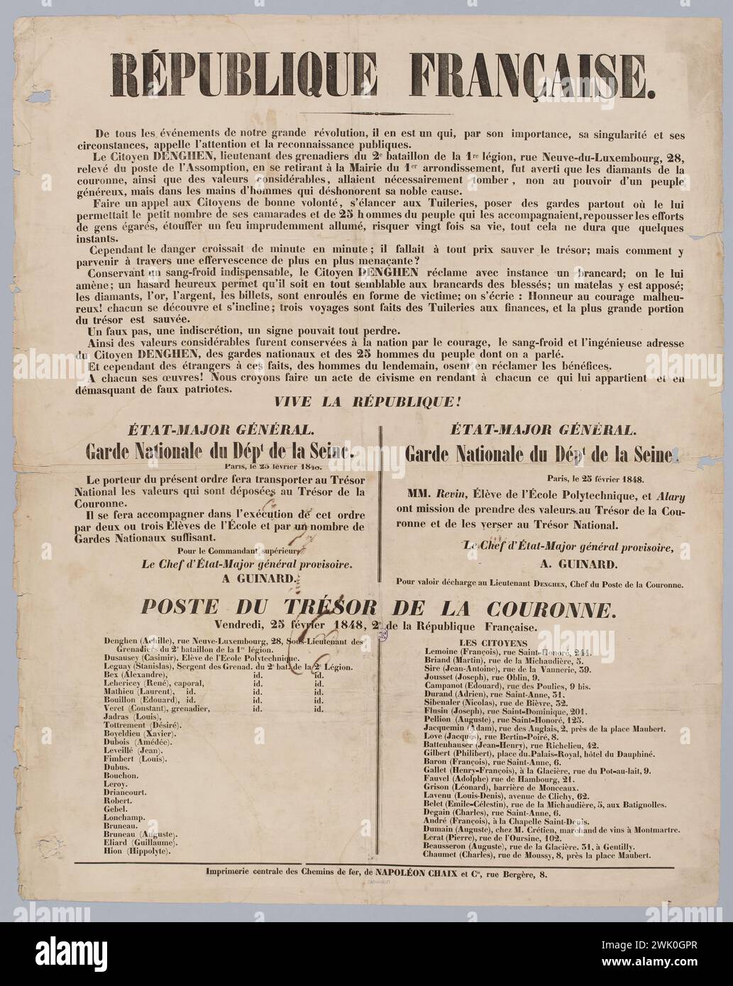 Imprimerie Chaix, French Republic./ of all the events of our great ...