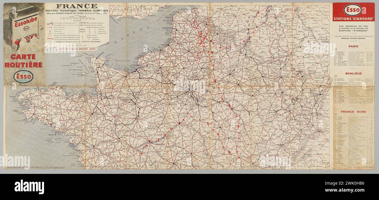 Blondel La Rougery (n.-d.), Road map (tourist, thermal, climatic) from ...