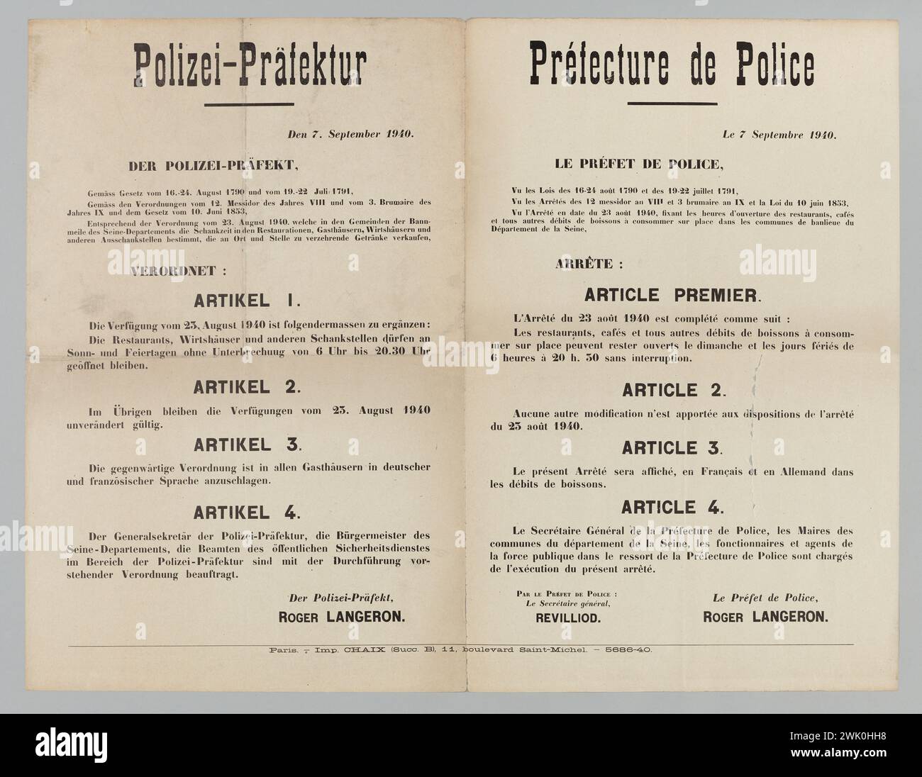 Prefect of the paris police hi-res stock photography and images - Alamy