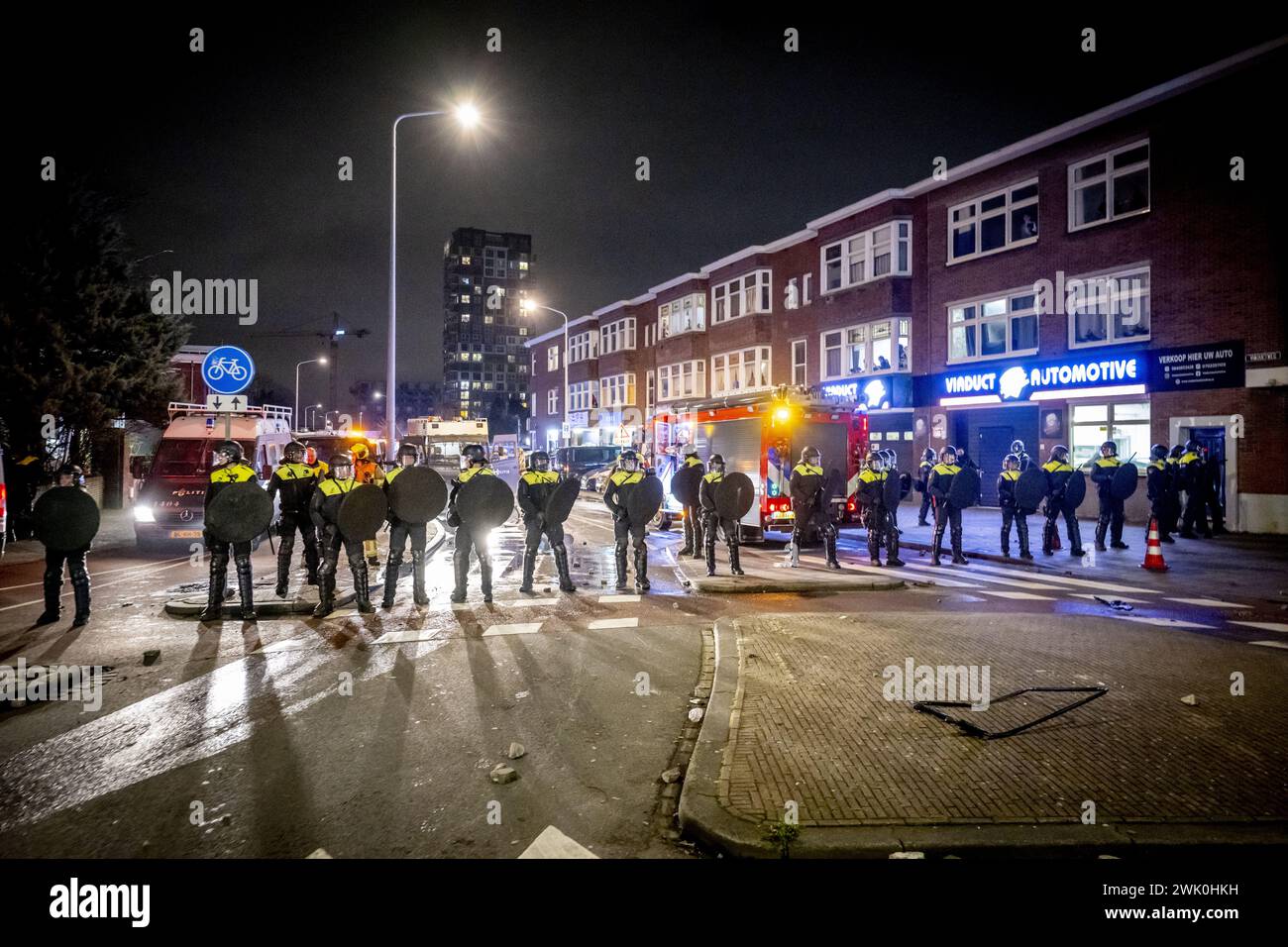 THE HAGUE - The police take action during a confrontation between two ...