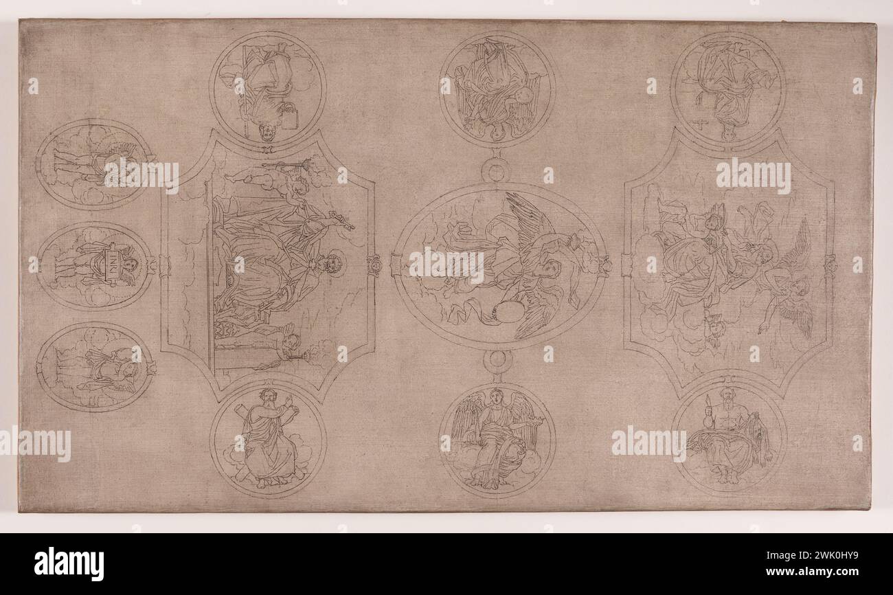 Roger, Adolphe (N.1800-03-15-D.1880-02-22), sketch for the vault of the ...