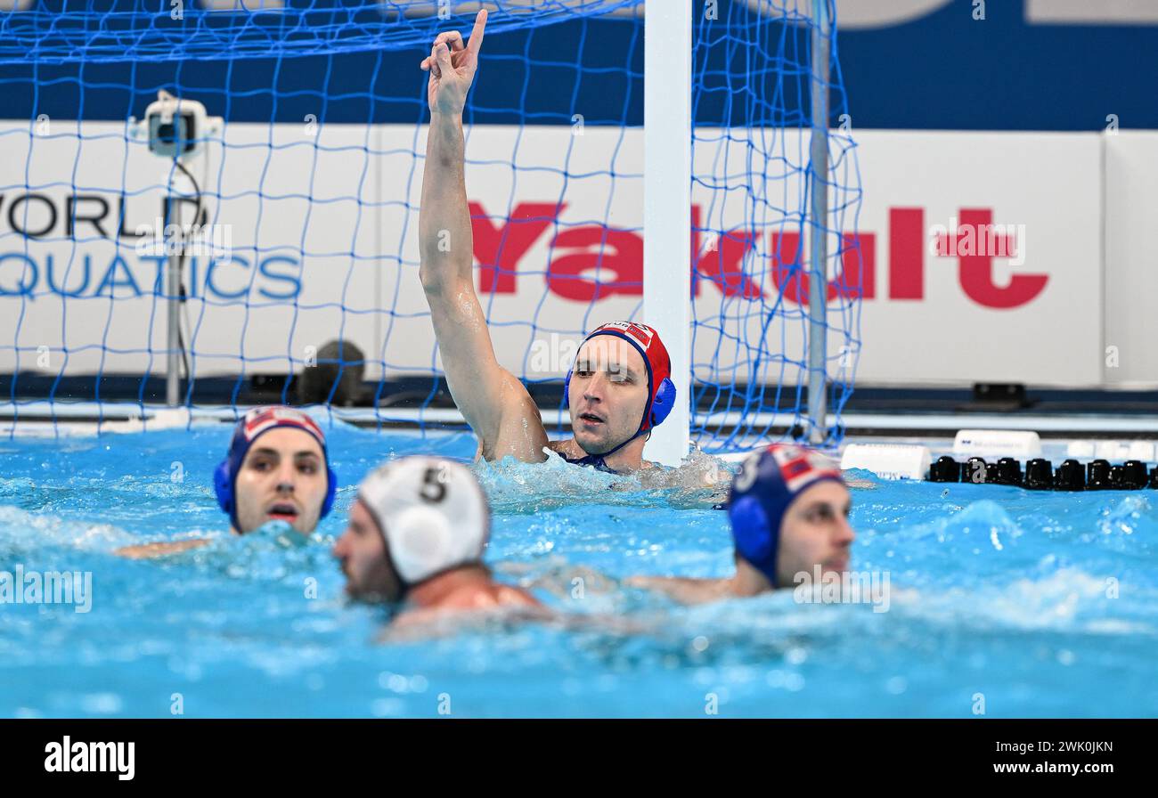 Doha, Qatar. 17th Feb, 2024. Men's Water Polo Final match between ...