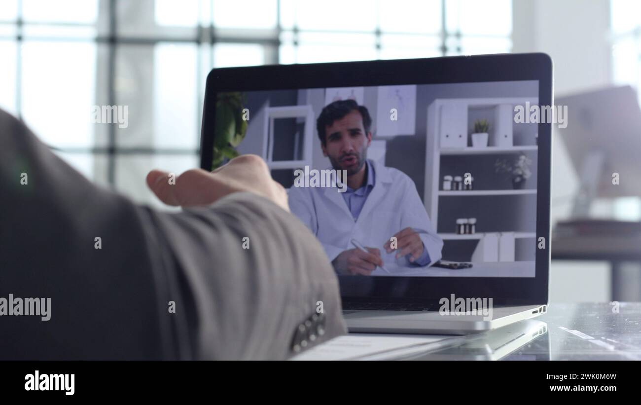 Online meeting on important business matters Stock Photo - Alamy