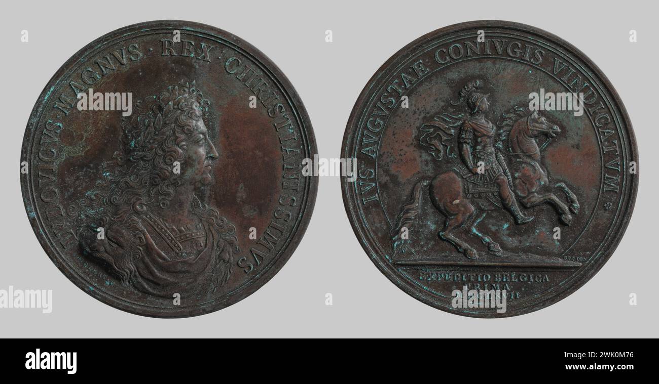 Flanders campaign (main title), 1667. Bronze copper alloy. Red brown ...