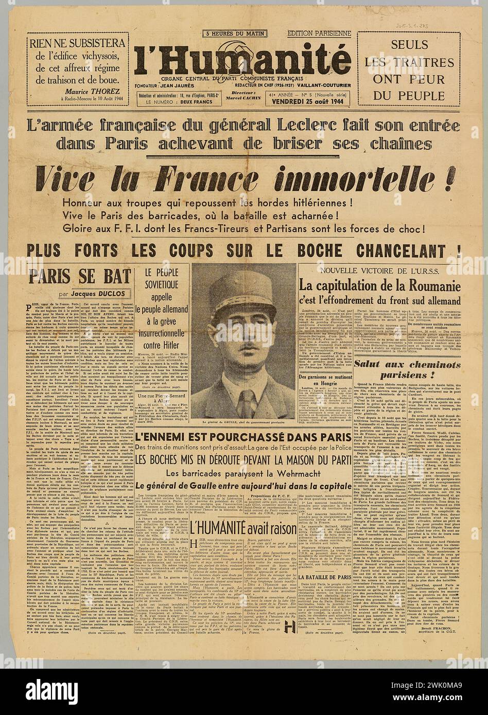 Special printing of humanity (n. - d.), Humanity - Central organ of the ...