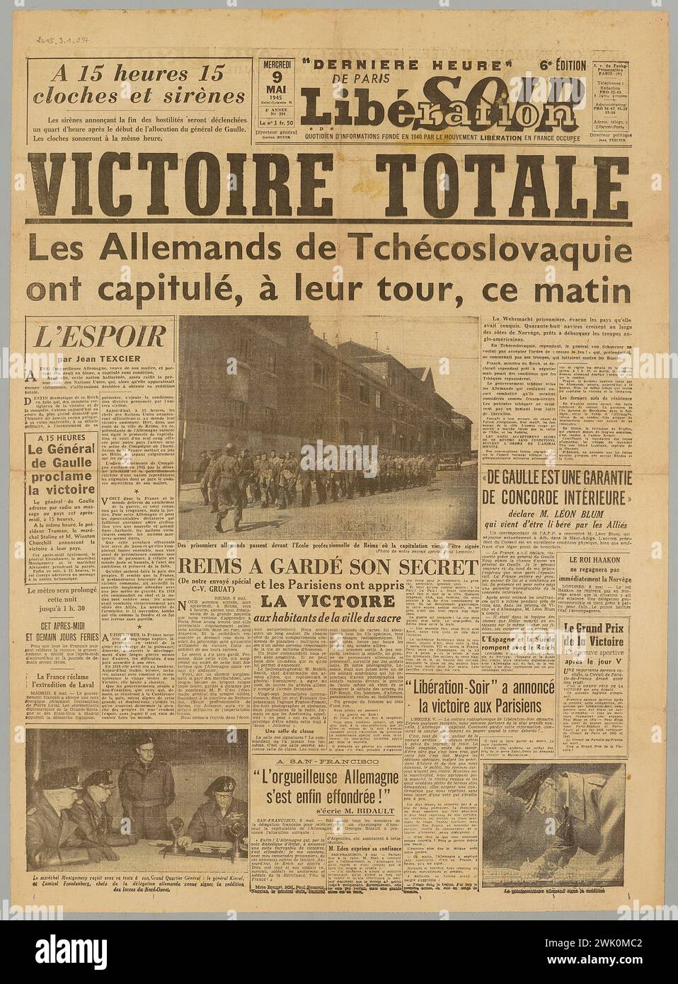 Special Imprimerie Liberation -Soir (n. - D.), newspaper Liberation ...