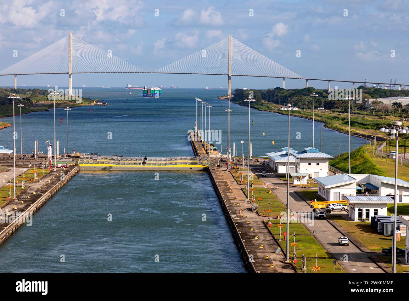 Agua Clara locks, Panama Canal. Panama Stock Photo - Alamy