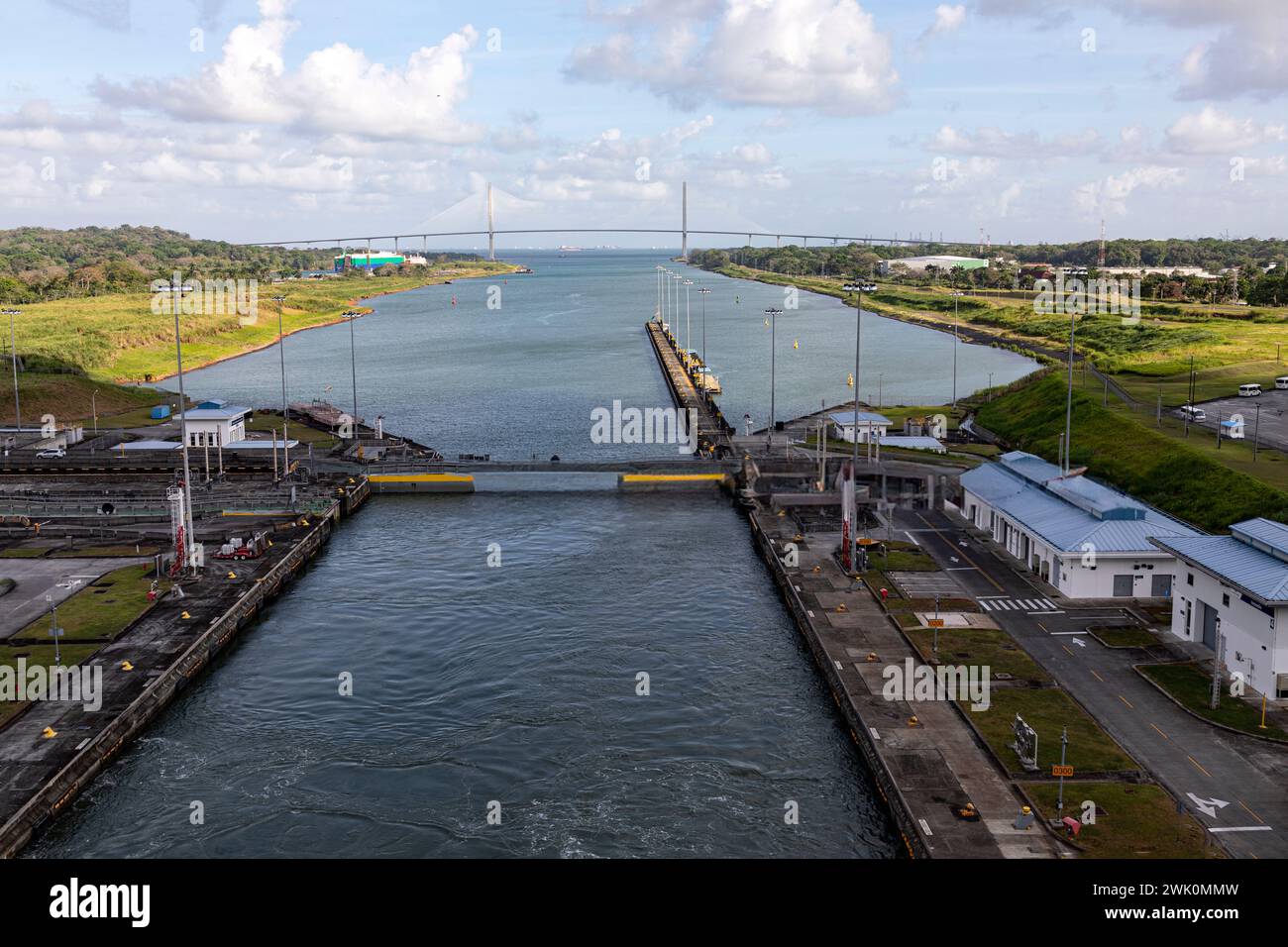 Agua Clara locks, Panama Canal. Panama Stock Photo - Alamy