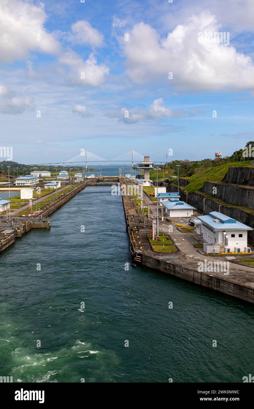 Agua Clara locks, Panama Canal. Panama Stock Photo - Alamy