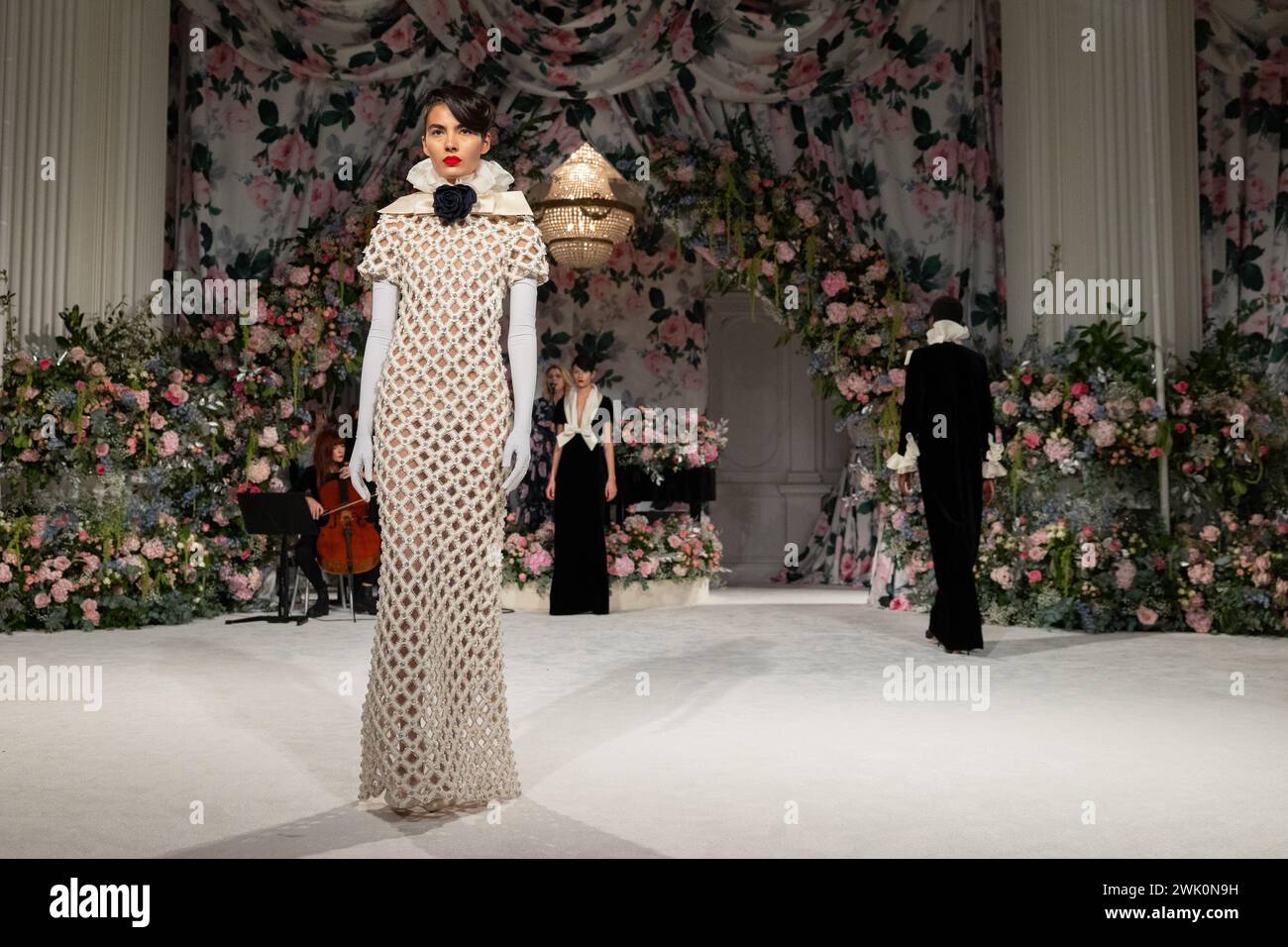 London, UK. February 17th, 2024. Models on the catwalk at the Richard ...