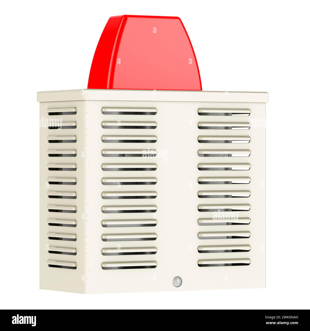 Outdoor Alarm Siren with Strobe, Siren Alarm Bell. 3D rendering ...