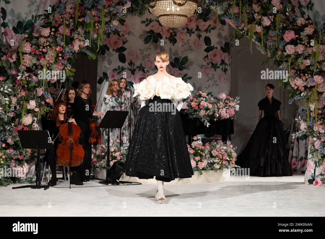 London, UK. February 17th, 2024. Models on the catwalk at the Richard ...