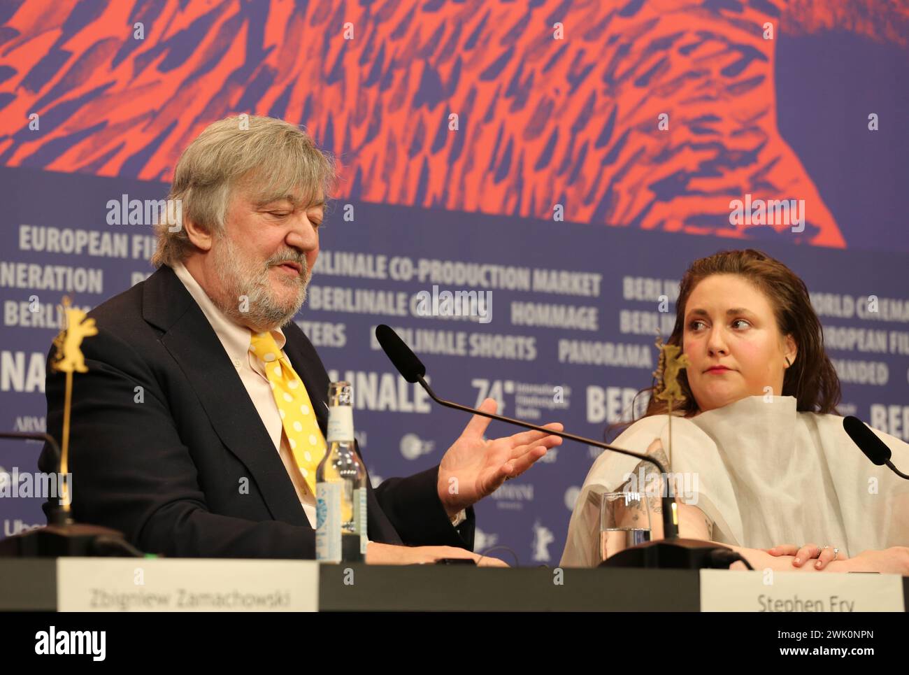 Berlin, Germany, 17th February 2024, Actor Stephen Fry and Actor ...