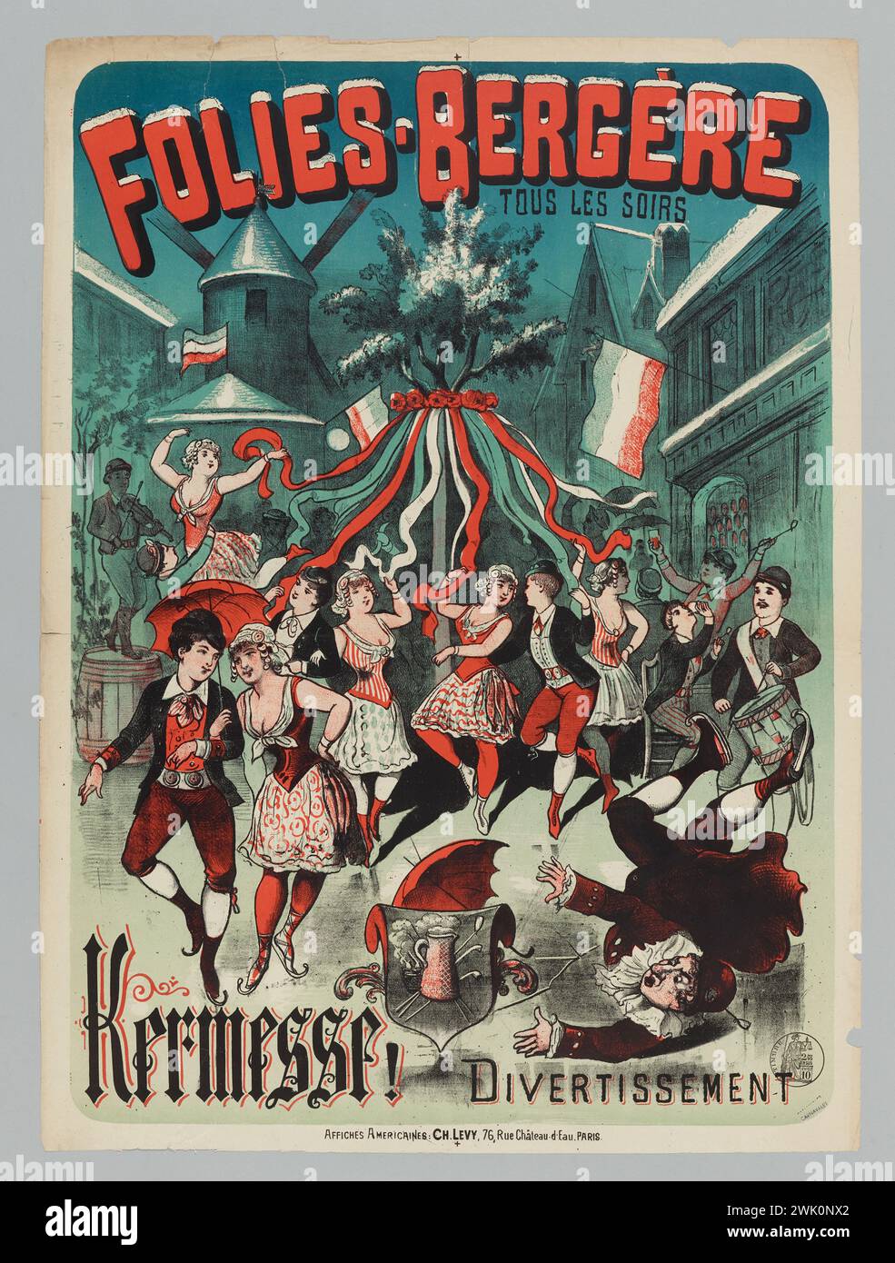 Anonymous, Folies-Bergere/ Every evening/ Kermesse! Entertainment ...
