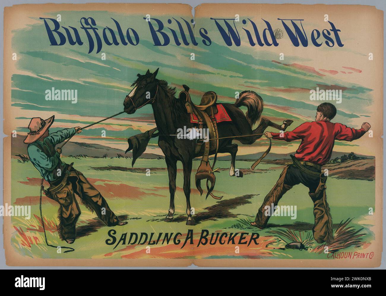 Anonymous, Buffalo Bill's Wild West/ Saddling a Bucker (Registered ...