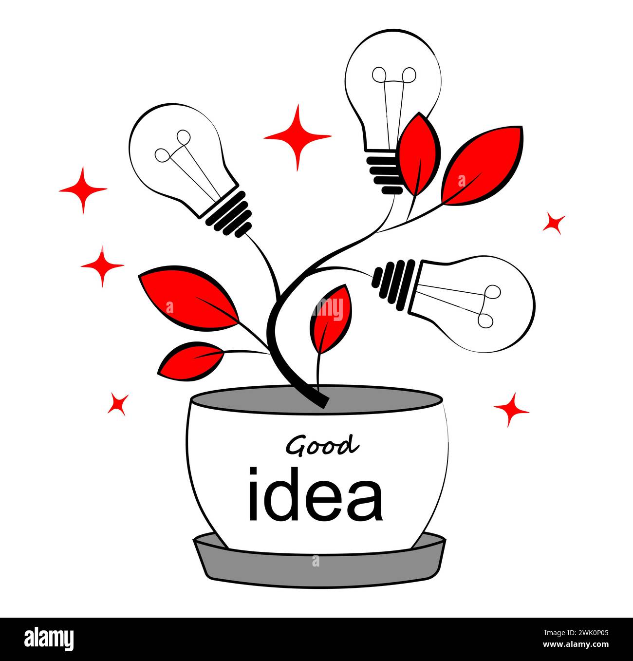 Bulbs pot Stock Vector Images - Alamy